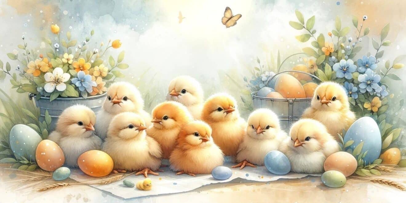 Cuentos de POLLITOS: Los amarillos animales de la granja